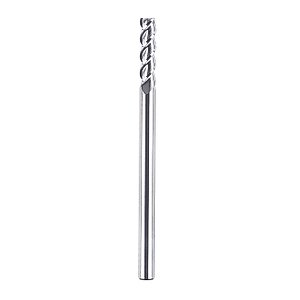 SpeTool 1/4 End Mill for Aluminum 3 Flutes CNC Spiral Router Bit for Aluminum Cut Non-Ferrous Metal Upcut Extra Long 4 inches