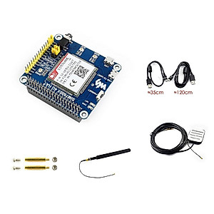 Coolwell Waveshare 4G/3G/2G/GSM/GPRS/GNSS HAT for Raspberry Pi/Jetson Nano Based SIM7600G-H Support LTE CAT4 for Dial-up, Phone Call, SMS, MMS, Mail, TCP, UDP, DTMF, HTTP, FTP Global Position