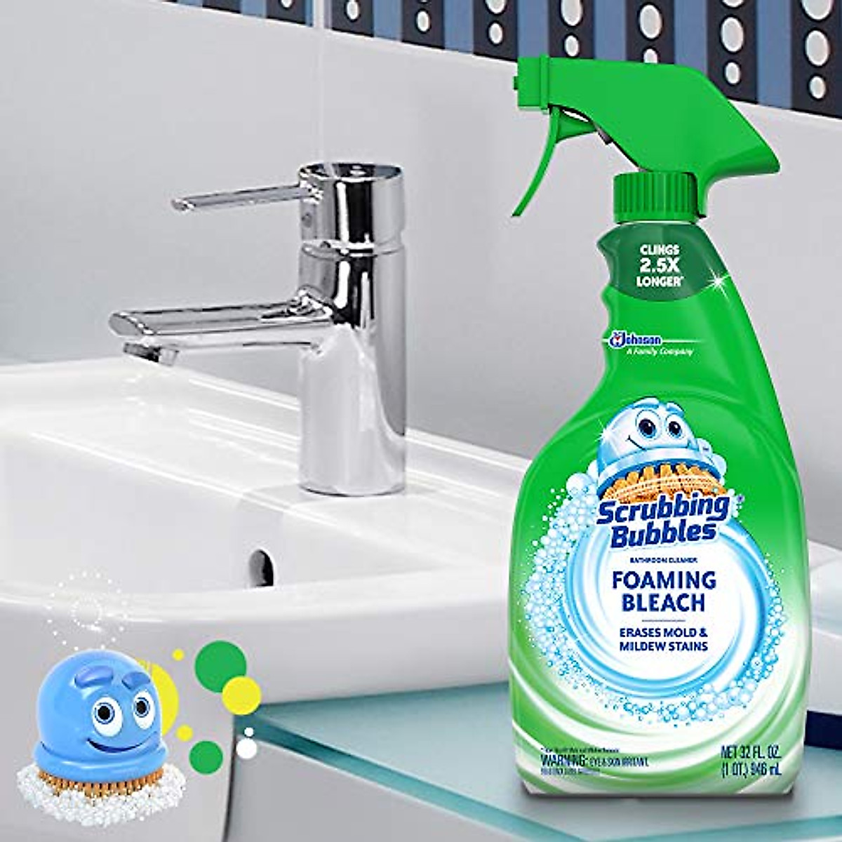 Scrubbing Bubbles, Foaming Bleach Bathroom Cleaner, 32 oz