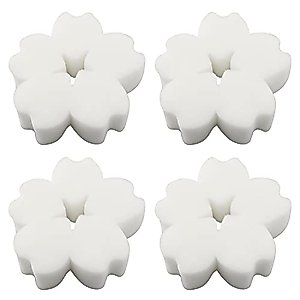 RLECS 4pcs Oil Absorbing Scum Sponge Cherry Blossom Oil Absorbent Sponge Swimming Pool Cleaning Sponge Scum Sponge Spa Sponge Hot Tubs Spa Filters