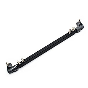 TUOREN Double Kick Drum Pedal Drive Shaft Steel Bass Drum Pedal Linkage Connector Arm for Drum Kit Percussion Instrument Parts (Black)