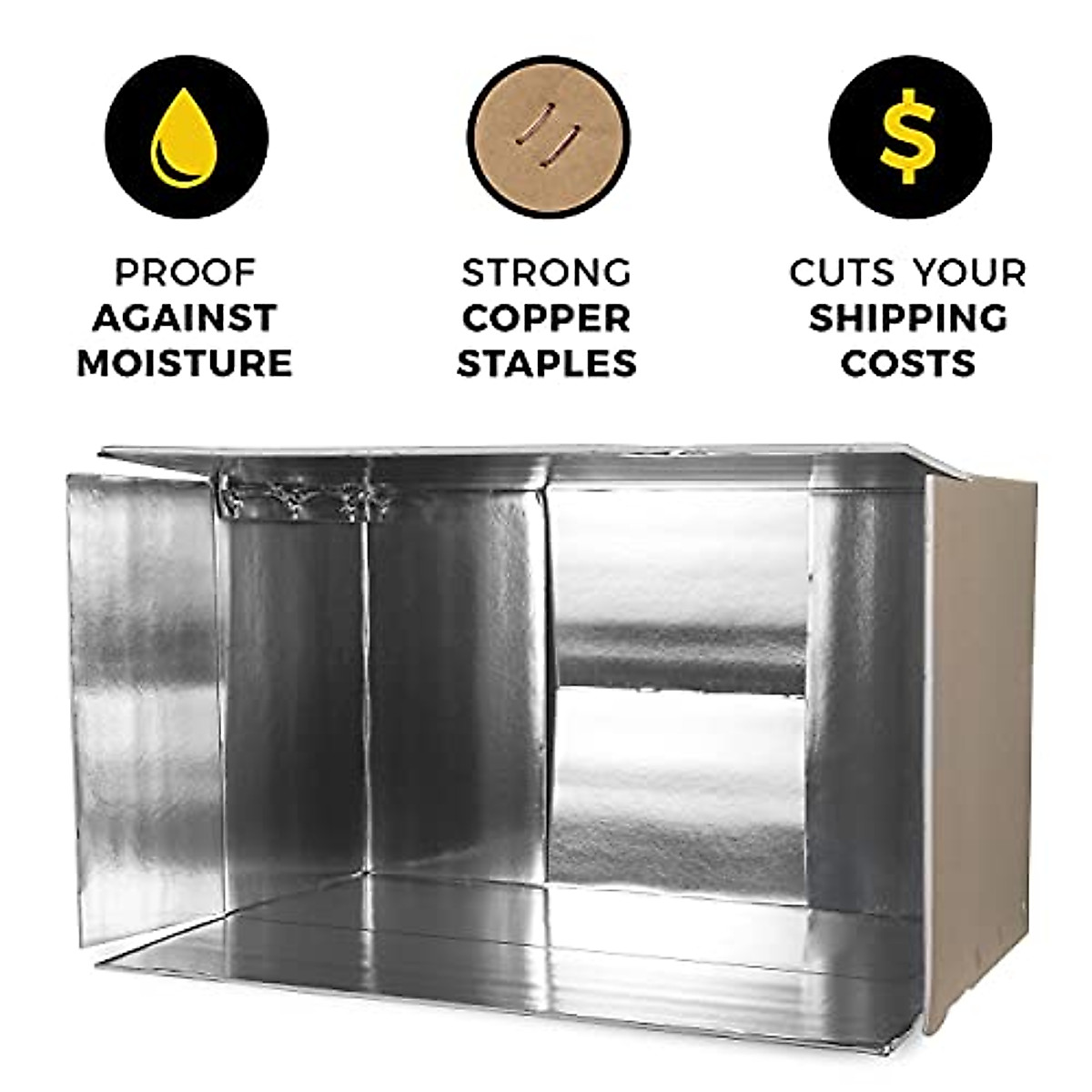 Live 2day Insulated Shipping Box with Dry Ice Packs | for Shipping Fresh Food | for Coolers and Lunch Bags