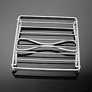 FBWSM Portable Camping Grill Mini Stainless Steel BBQ Grill Folding Compact Barbeque Grill for Picnics, Backpacking, Backyards, -17 * 15.5 * 9.5cm