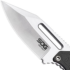 SOG Small Fixed Blade Knife - Instinct Boot Knife, EDC Knife, Neck Knife, 2.3 Inch Full Tang Blade w/ Knife Sheath and Clip, 4in. x 1in. x 8.5in. (NB1012-CP) , Black