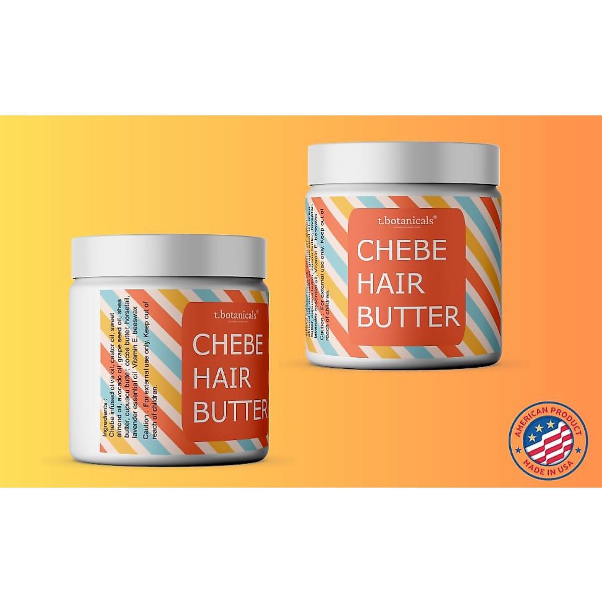 t.botanicals Chebe Butter for Hair Growth Hair Thickening Prevent Hair Loss Reduce Breakage and Split Ends Serum to Moisturize Dry Hair (Lavender, 8 oz.)