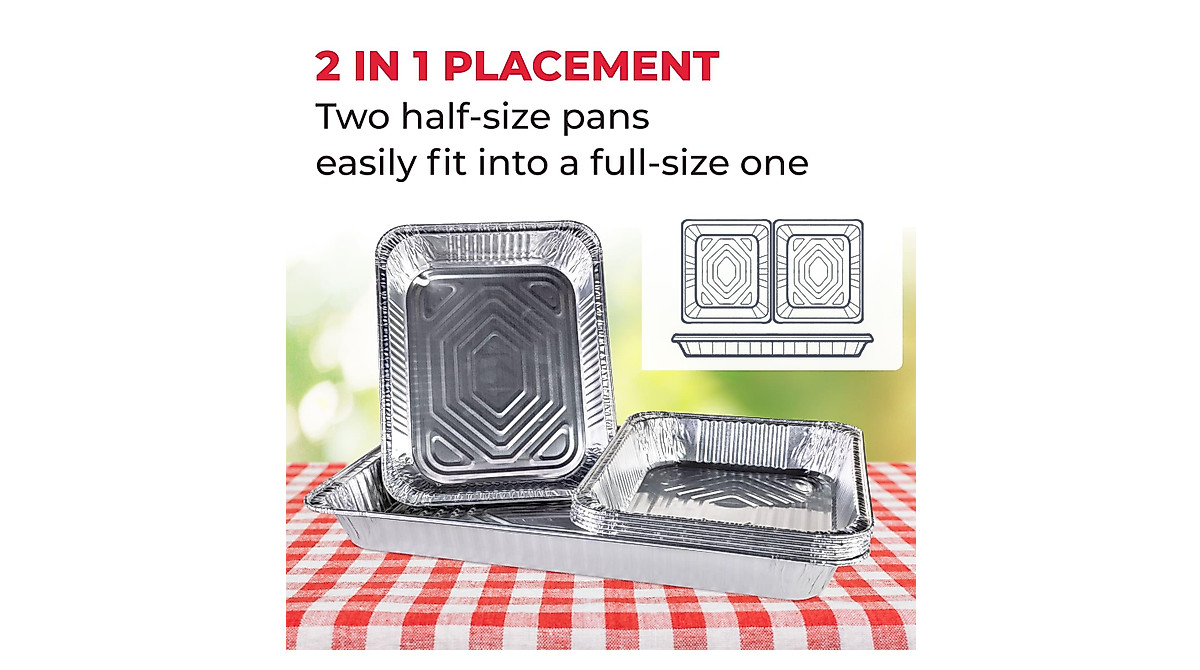 IDL Aluminum Foil Pans Set - 15 Disposable Cookware