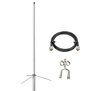 CB Radio Antenna Marine Talkie Walkie Base Station Antennas Boat VHF UHF 29.6/50.5/144/433Mhz Fiberglass Outdoor PL259 for Boat Car RV Uniden Icom Yaesu Cobra Midland Hand Held CB Radio System