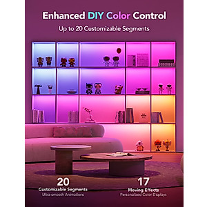 Govee RGBIC LED Strip Lights M1 with Matter, 6.56ft WiFi LED Lights for Cabinet, TV, Bed and Gaming Desk Bundle RGBIC LED Strip Lights M1, 3.28ft LED Lights Extension Without Plug