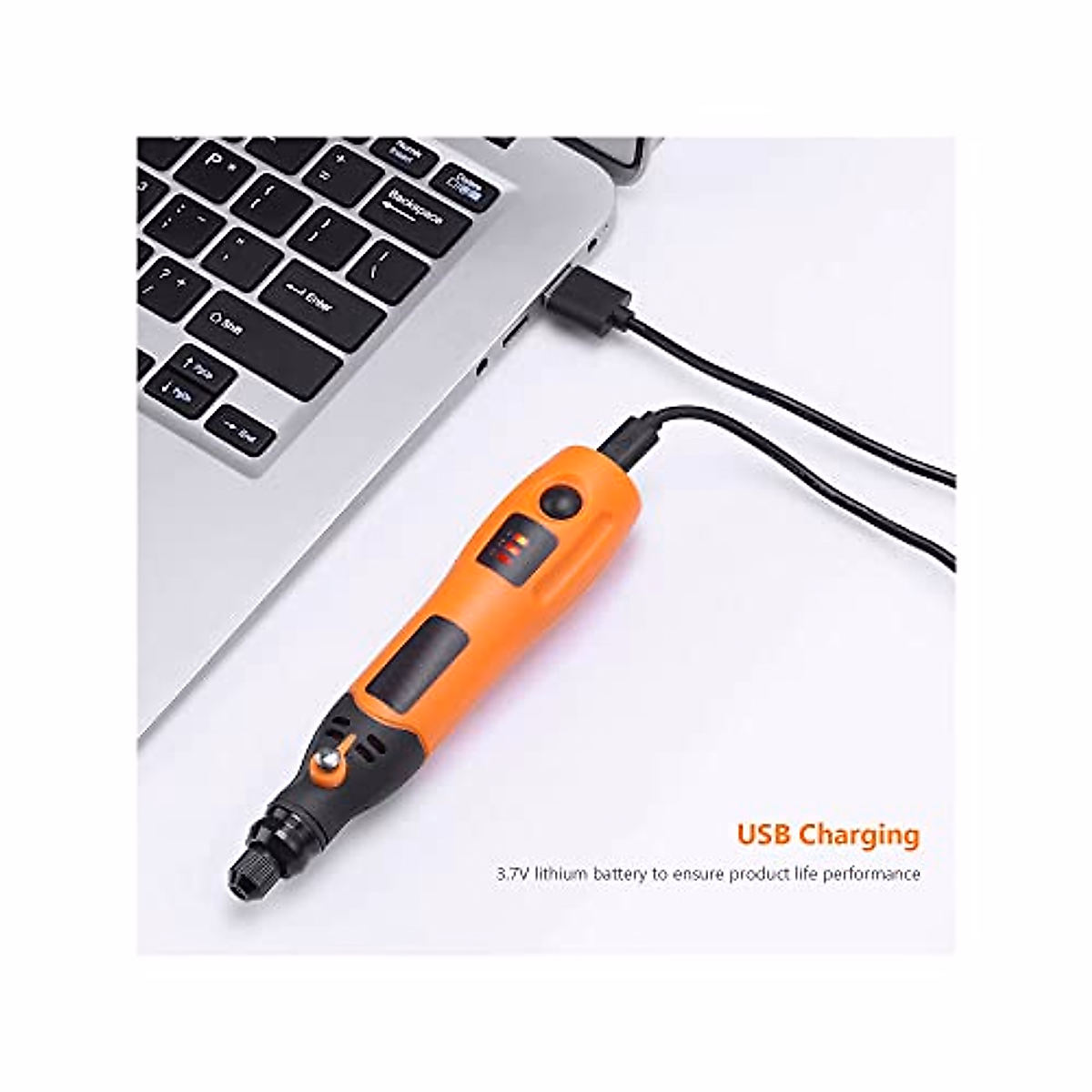 3.7V Li-on Cordless Rotary Tool with 31 Pieces Rotary Accessories PCG01B