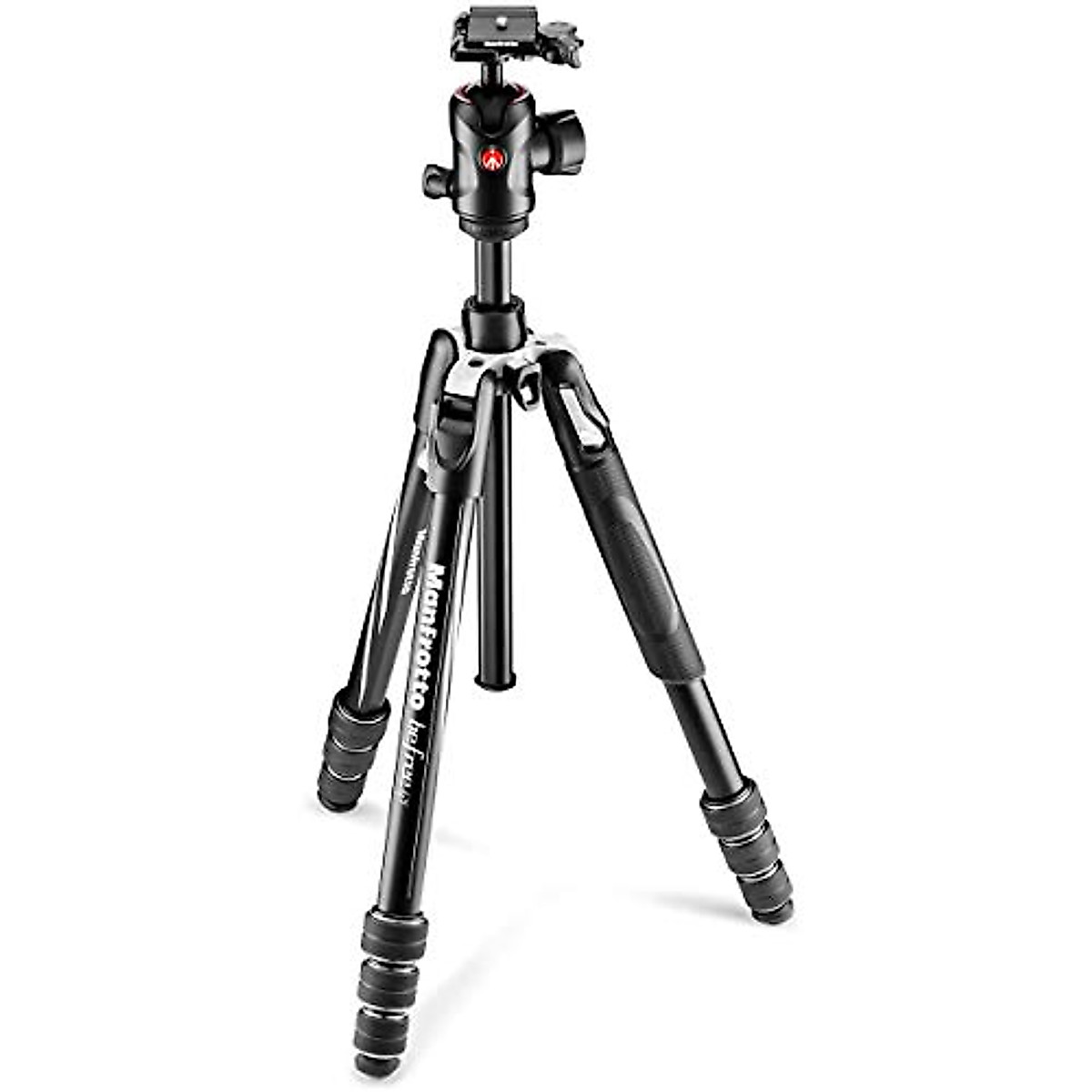 Manfrotto Befree GT 4-Section Aluminum Travel Tripod with 496 Center Ball Head, Black/Silver