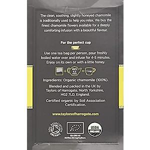 Taylors of Harrogate Organic Chamomile Herbal Tea, 50 Teabags