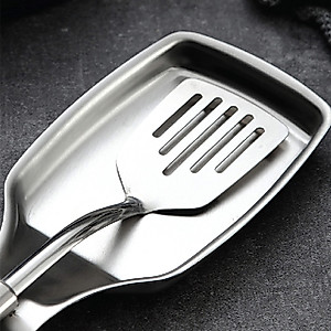 Baker's Secret Stainless Steel Spoon Rest, Heavy Duty Spatula Ladle Holder, Dishwasher Safe Kitchen Essentials