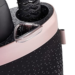 Minky Homecare Neoprene Styling Dock, Curling Iron and Hair Dryer Holder - Hair Tool Organizer Storage for Bathroom Countertop, Dresser - Rose Gold/Black
