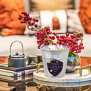 Wticreate Citronella Candles Outdoor Indoor 2 Pack 3-Wick Total 34Oz，Burn 200 Hours Long Lasting for Summer Garden,Party