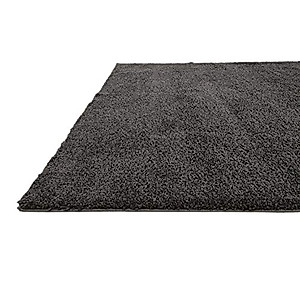 Unique Loom Solo Collection Area Rug - Calabasas (7' 10" x 10' Rectangle, Charcoal/ Black)