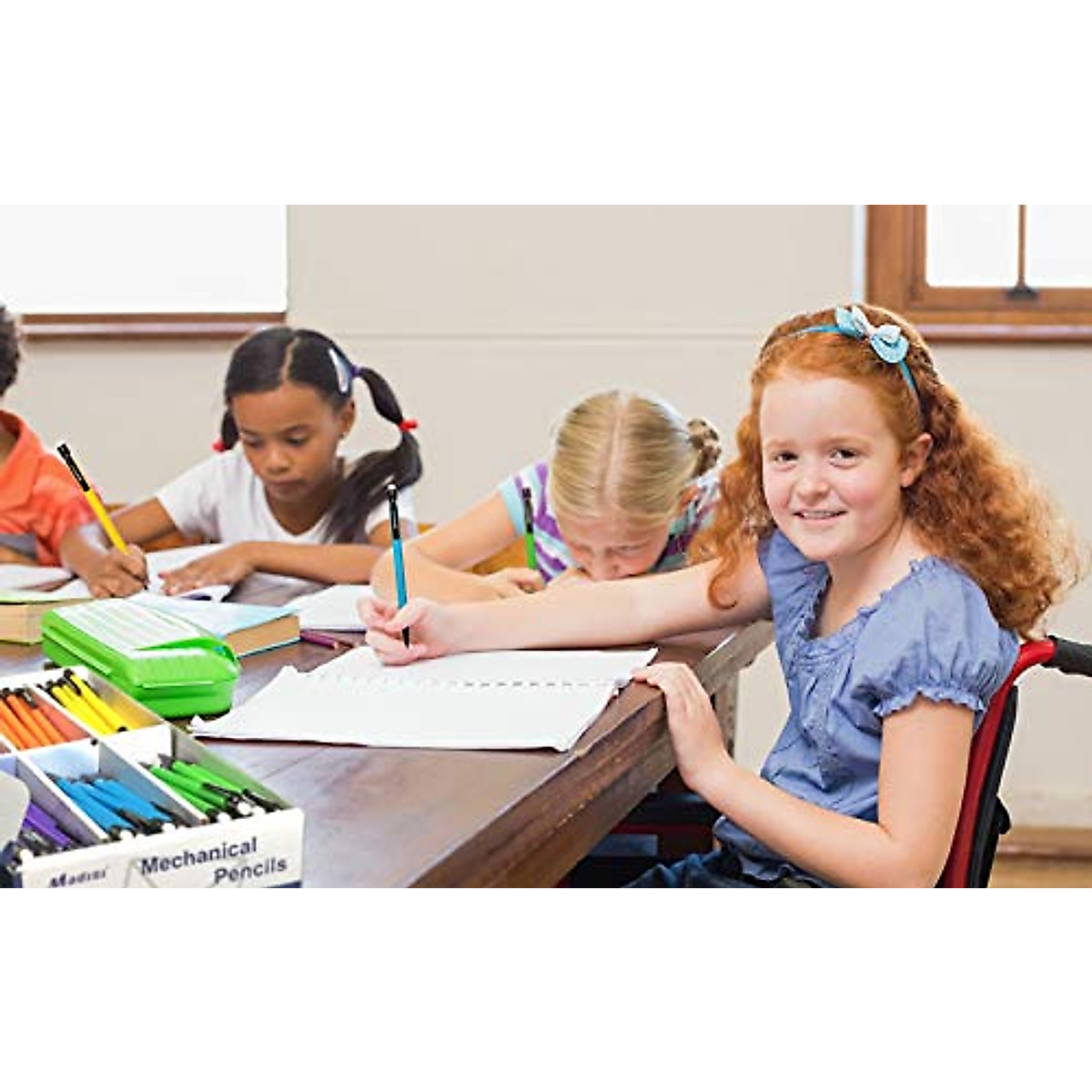 Madisi Mechanical Pencil, 0.7mm Medium Point, HB #2 Lead, Assorted Barrels, 144-Count