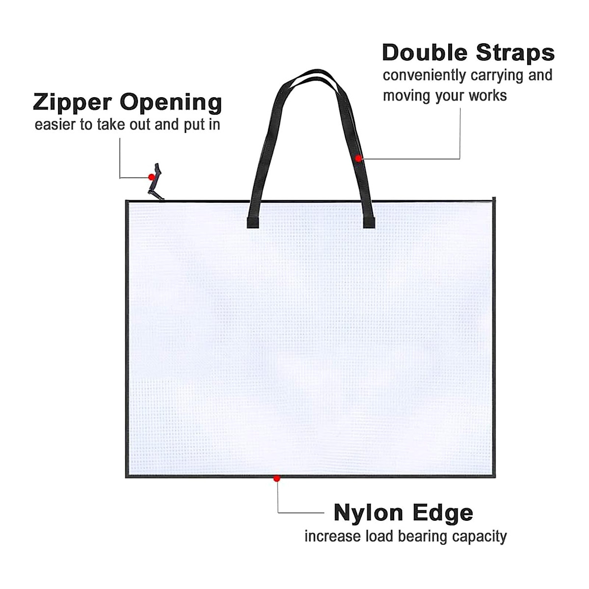 LKIRYUF Project Bag Heavy Duty Poster Bag With Carry Handles Waterproof Artist Carry Bag For Artists