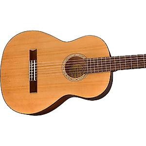 Fender Acoustic Classical Guitar, with 2-Year Warranty, Small Beginner Guitar (3/4 Size) with Nylon Strings (Easier on Fingers), Includes Guitar Bag
