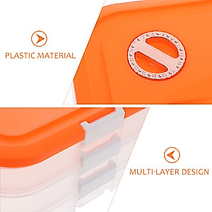 Angoily Refrigerator Organizer Bins, 3-Layer Plastic Food Storage Containers with Lids, Stackable Food Organizer Keeper for dumplings, Vegetables, Meat, Fish