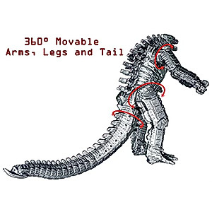 TwCare MechaGodzilla Mecha Godzilla vs. Kong Toy Action Figure, 2021 Movie Series Movable Joints King of The Monsters Birthday Kid Gift, Travel Bag