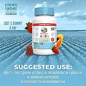 MaryRuth's Kids Multivitamin Gummies | Sugar Free | 2 Month Supply | Kid & Toddlers Age 2+ Daily Multivitamin: Vitamin C, D3, Zinc | Kids Vitamins | Only 1 Gummy Per Day | 60 Ct (60 Day Supply)