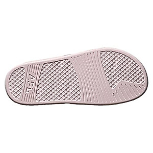Athletic Propulsion Labs Women's Big Logo Techloom Slide, Bleached Pink/Multi/Blocked, 8