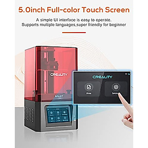 Creality Official HALOT-ONE (CL-60) Resin 3D Printer with Precise Intergral Light Source, WiFi Control and Fast Printing,Dual Cooling & Filtering System, Assembled Out of The Box