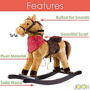 JOON Cowboy Rocking Horse - Tan Brown