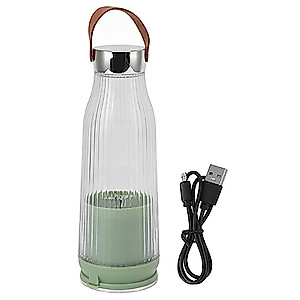 Yctze Blender, Portable Professional Stainless Steel Tip Detachable USB 1300mAh Travel Blender Electric Mini Juicer Cup for Kitchen Office Drinking Outdoor 380ml