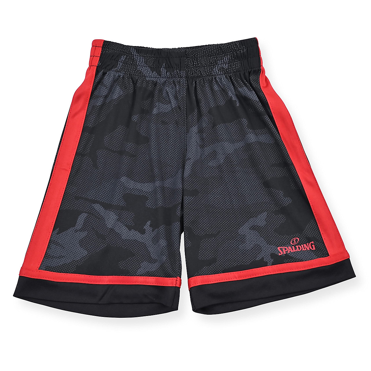 Spalding Boys 2 Pack Performance Basketball Shorts, Red/Black, 5/6