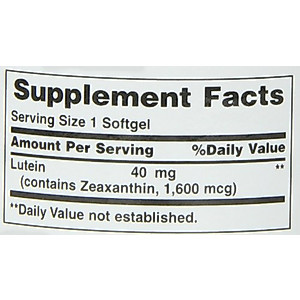 Nature's Bounty Lutein Pills, Eye Health Supplements and Vitamins, Support Vision Health, 40 mg, 30 Softgels