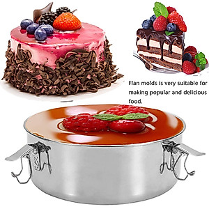 Flan Mold, Stainless Steel Flan Pan Mold with Lid(87 oz) Compatible with Instant Pot 8 qt [6qt avail] Flanera Flan Maker Quesillera Molde Para Flan, Flaneras Moldes Con Tapa