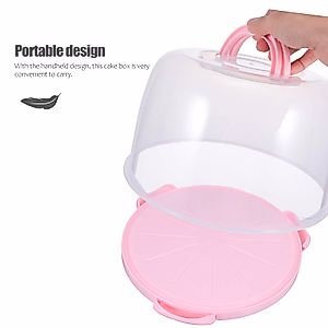 DOITOOL 1pc Plastic Cake Box Cake Food Container Pink Paper Cups Kids Travel Tray Cake Server Cake Storage Cover Mini Cake Tray Food Display Box Child