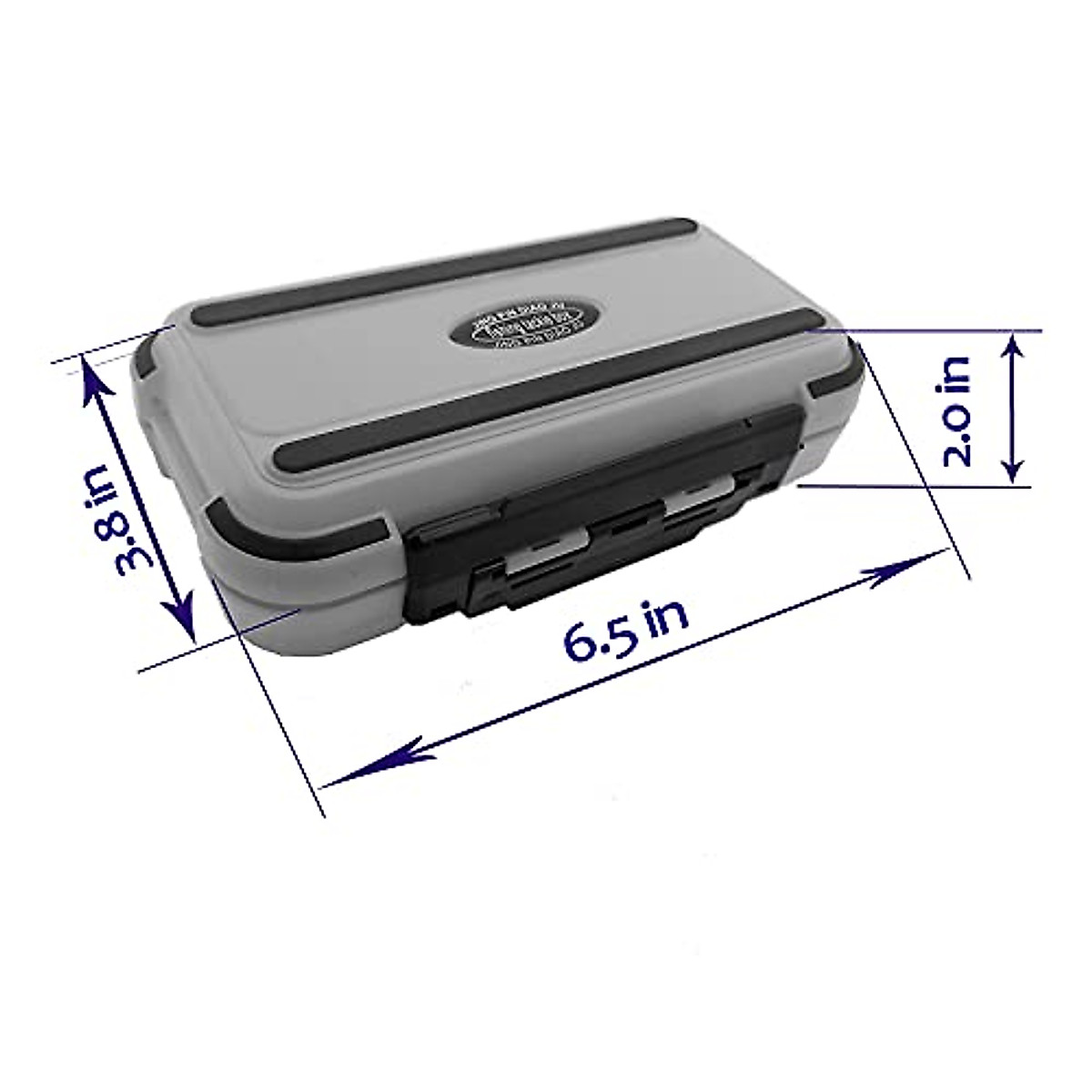 Waterproof Portable Tackle Box Organizer for Vest Small Case Mini Utility Lures Box Kayak fishing Containers For BASS Lures Jewelry Bead for Vest (Gray, MEDIUM)