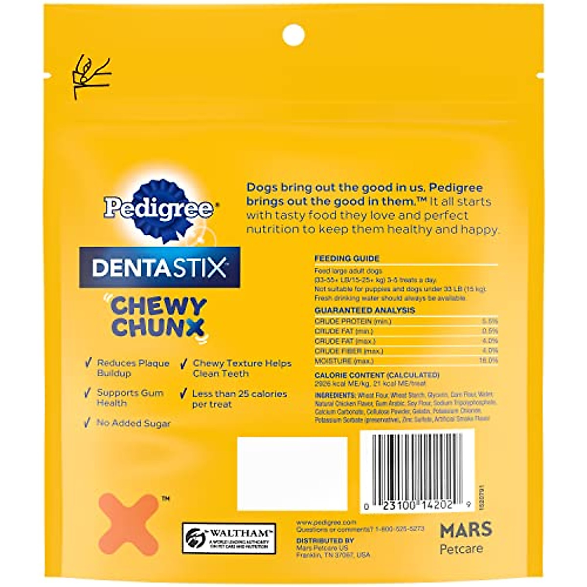 Pedigree DentaStix Chewy Chunx Dental Treats, Large Dog – 4 oz.