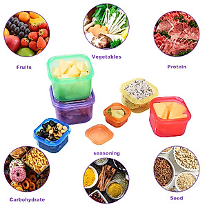7Pcs Portion Control Container Kit,21 Day Fix Containers And Food Plan,Multi Color Coded Containers,Meal Prep System Storage Containers,BPA Free Weight Loss Food Containers For Double Diet Plan