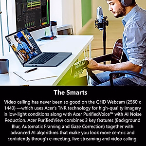 Acer Swift Go 16 Thin & Light Laptop | 16" 1920 x 1200 100% sRGB 400nit Display | Intel Core i5-1335U | Intel Iris Xe Graphics | 8GB LPDDR5 | 512GB Gen 4 SSD | Intel WiFi 6E AX211 | SFG16-71-52SD