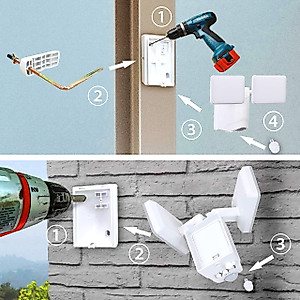 MKD Solar Outdoor Lights, LED Motion Sensor Outdoor Lights,10W/1200LM//5000K/IP44 Waterproof Solar Motion Lights Outdoor Solar Wall Lights Security Lights for Garden，Front Door, Backyard, Garage, Deck