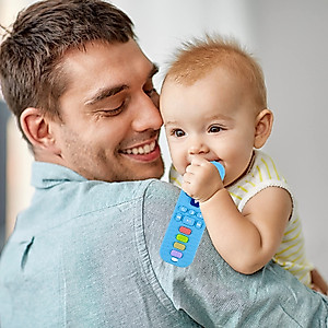 2 PCS Baby Remote Control Toy Remote Teether for Baby Teething Toys Soft Silicone Baby Teething Chew Toy for Babies Soft-Textured Teether, Baby Chew Toys Sensory Toys (2 Rmote)