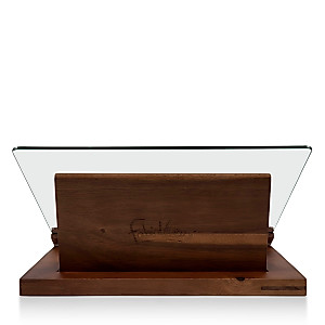 PICNIC TIME Fabio Viviani Prodigio Cookbook Stand with Tempered Glass, Recipe Stand, Kitchen Cookbook Holder, (Acacia Wood)