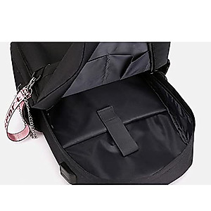 LOVEYANGAG Anime Backpack Kawaii Colleage Bookbag School Bag Casual Daypack Mochila with USB Charging Port (Kamado Tanjirou)