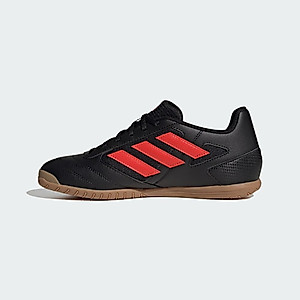 adidas Men's Super Sala 2 Sneaker, Core Black/Bold Orange/Gum, 10.5