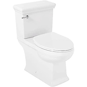Signature Hardware 948434-12-L Key West 1.28 GPF Two Piece Elongated Skirted Chair Height Toilet - Seat Included