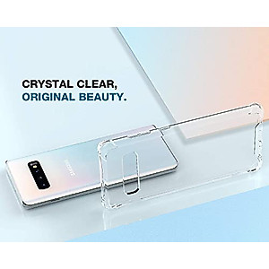 KIOMY Galaxy S10 Plus Case Ultra Crystal Clear Shockproof Bumper Protective for Samsung Galaxy S10 Plus S10+ Transparent Pure TPU Slim Fit Gel Flexible Cell Phone Back Cover Men Women