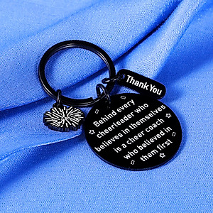 Cheer Coach Gift Cheer Coach Keychain Coach Appreciation Gifts for Cheerleader Thank You Gifts for Cheer Coach Retirement Gifts for Women Men Cheerleading Gifts Birthday Graduation Senior Night Gifts