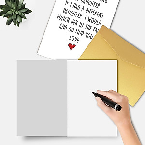 Funny Birthday Card for Daughter, Humorous Daughter Birthday Card, Hilarious Love You Card for Daughter, Thanks for Being My Daughter Card