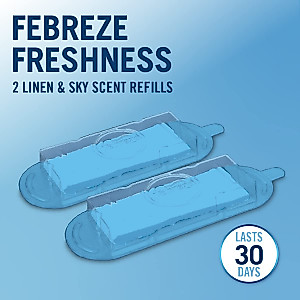 Febreze Linen & Sky Air Purifier Scent Refill Cartridge, 2-Pack, White, 2 Count