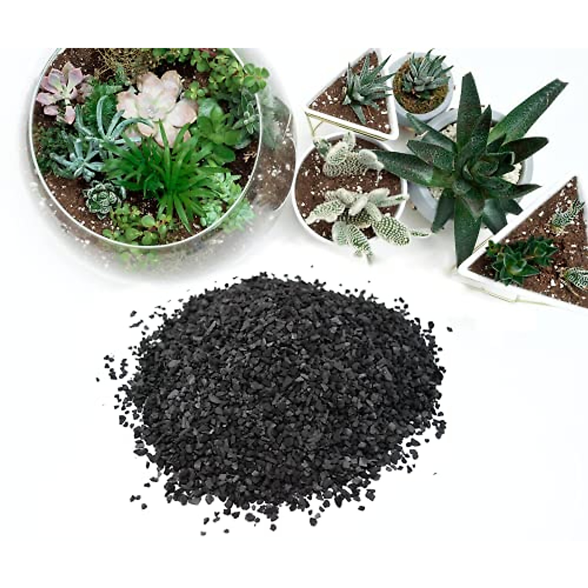 TerraGreen Creations - Horticultural Charcoal, Activated Hardwood Charcoal for Soil, Terrarium Supplies, Great for Conditioning Bonsai Soil, Succulent Soil, Indoor Plant Potting Soil (1qt.)