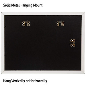 WOOD SIDE ORBIS 13 Opening Collage Picture Frame K-12 with Double White Mat - Displays One 4x6 and Twelve Wallet Size 2.5x3.5 - Wall Mounting, Landscape, Portrait