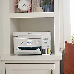 Epson EcoTank Wireless Color All-in-One Cartridge-Free ET-3850 Supertank Inkjet Printer for Home Office, Scanner, Copier, ADF and Ethernet, Mobile Printing, with Bonus Black Ink Bottle & USB Cable